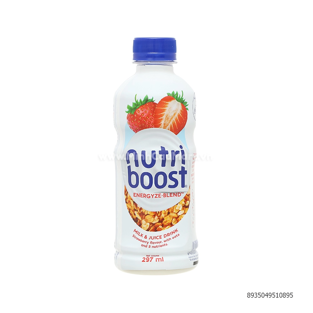 Nước Uống Sữa Trái Cây Nutri Boost Hương Dâu 297ml - Minh Cầu Mart - Siêu thị trong tầm tay