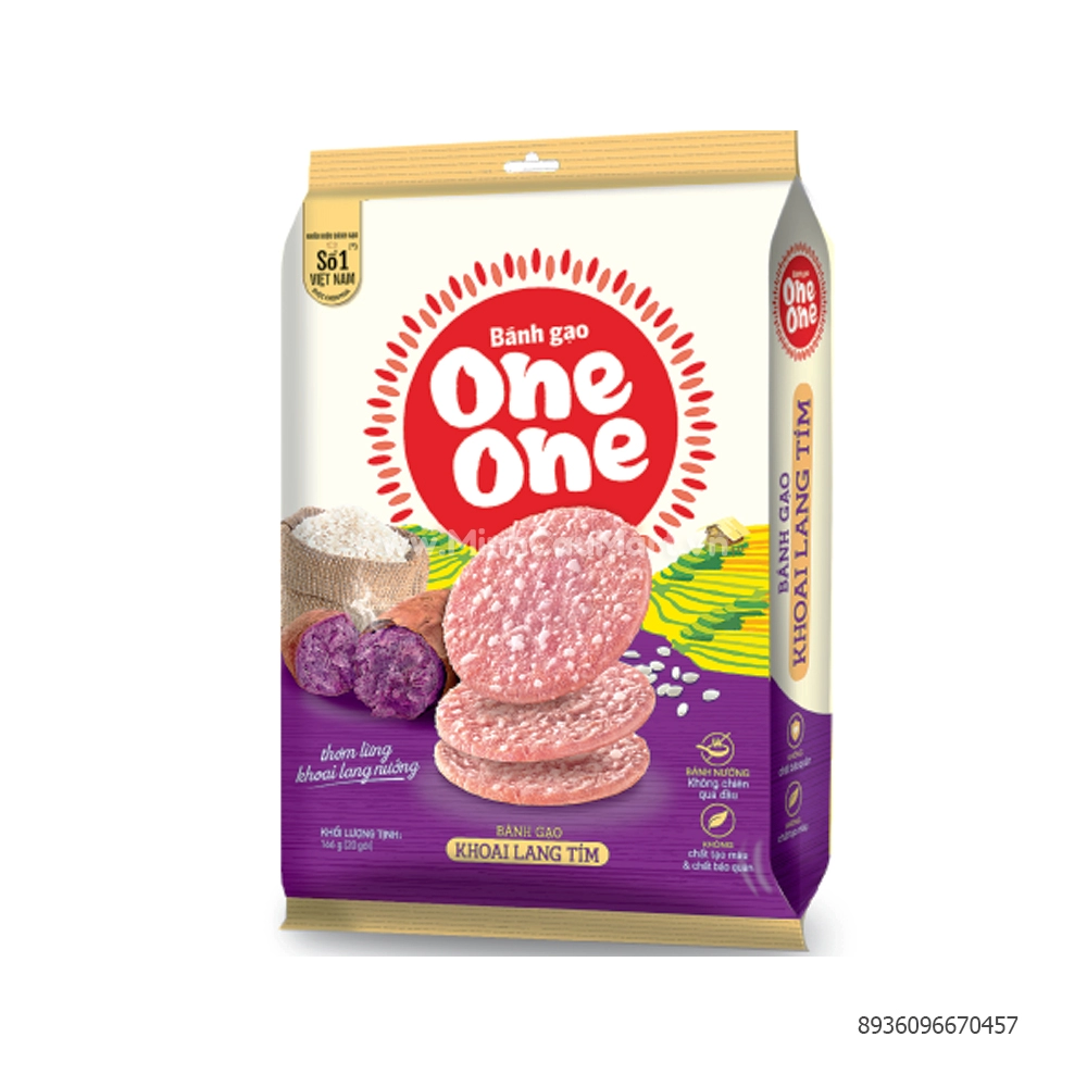 Bánh Gạo OneOne Khoai Lang Tím 166Gr - Minh Cầu Mart - Siêu thị trong tầm tay