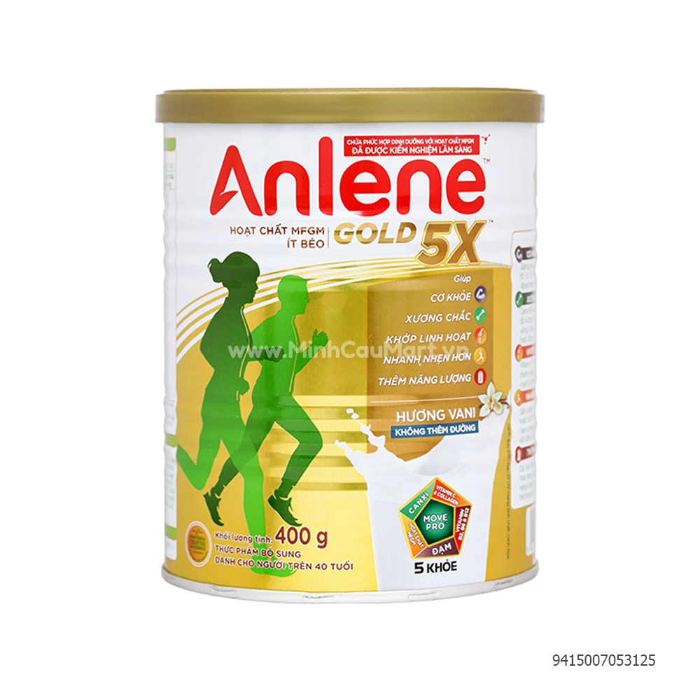 Sữa Bột Anlene Gold Movepro 5X Hương Vani Lon 400g - Minh Cầu Mart - Siêu thị trong tầm tay