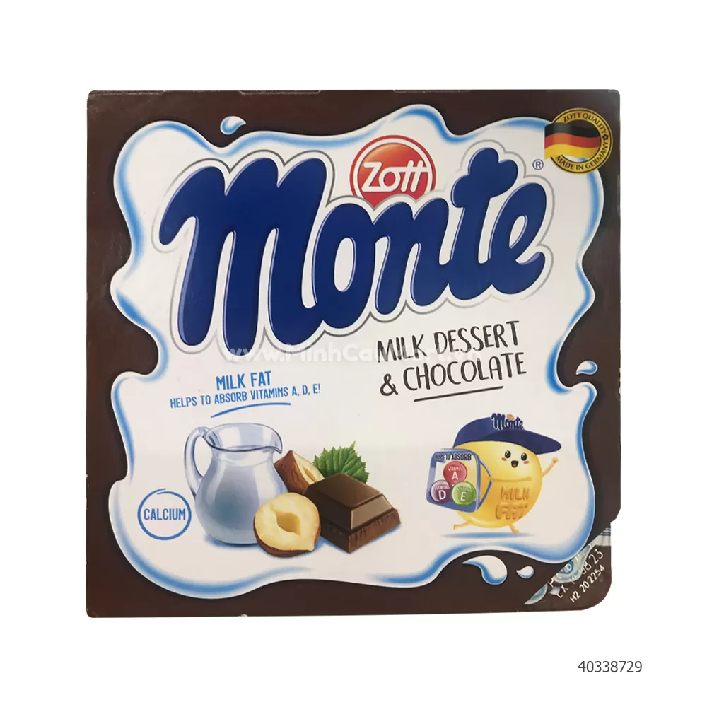 Váng Sữa Zott Monte (4 hộp) Socola - Minh Cầu Mart - Siêu thị trong tầm tay