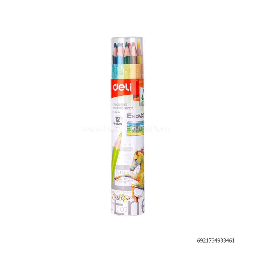 Hộp chì màu Deli EC 112-12c - Minh Cầu Mart - Siêu thị trong tầm tay
