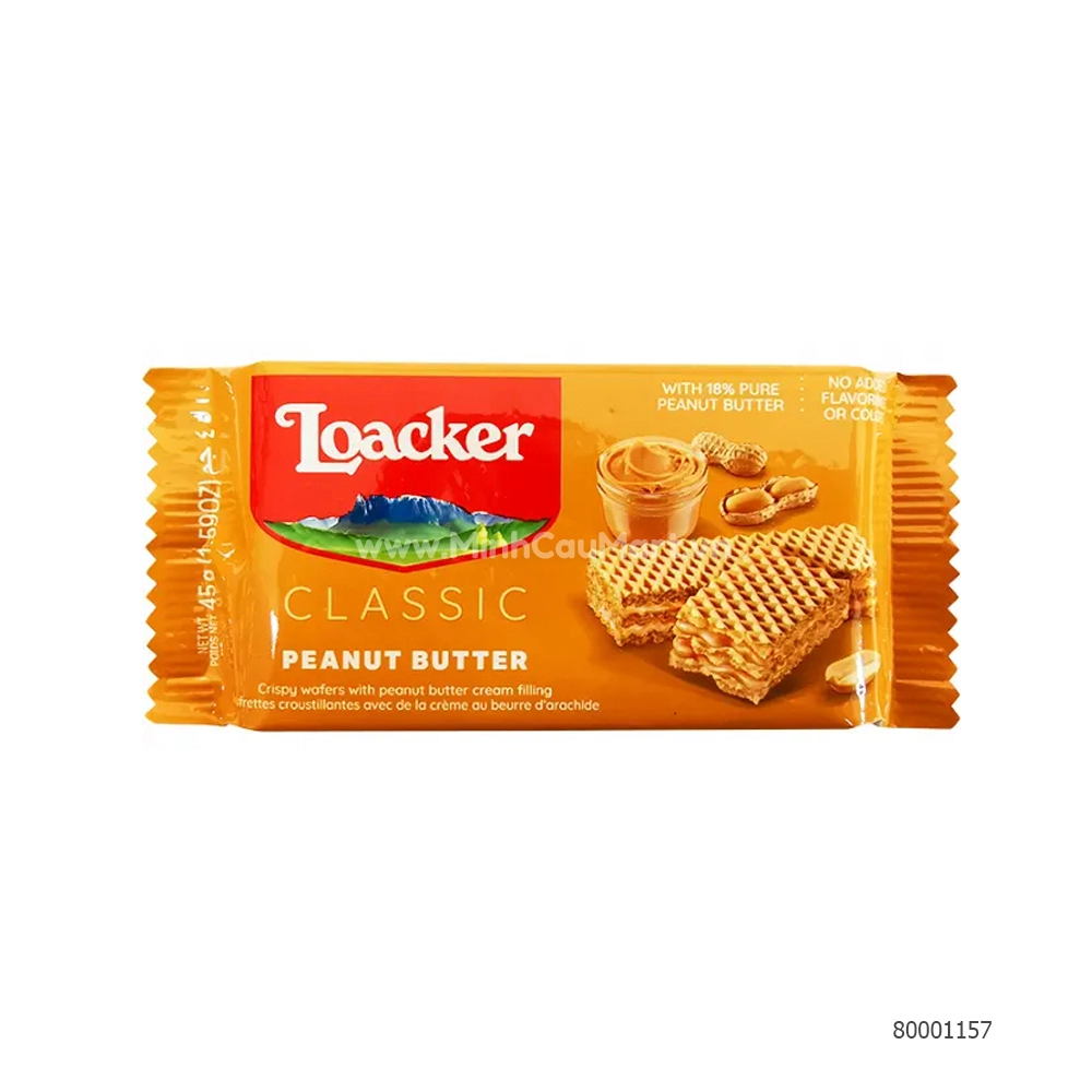 Bánh xốp Loacker Classic Peanut Butter 45g - Minh Cầu Mart - Siêu thị ...