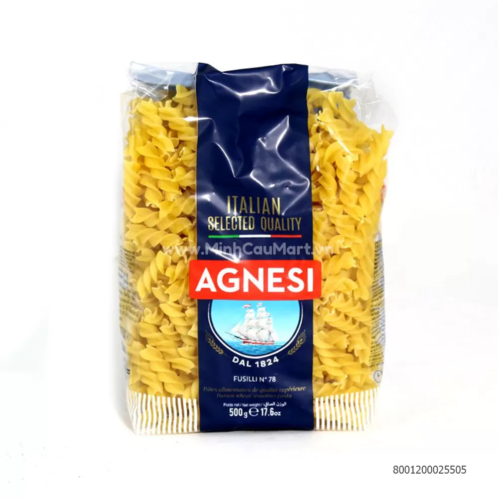 Nui mì ý xoắn 3 màu gói 500g - Minh Cầu Mart - Siêu thị trong tầm tay