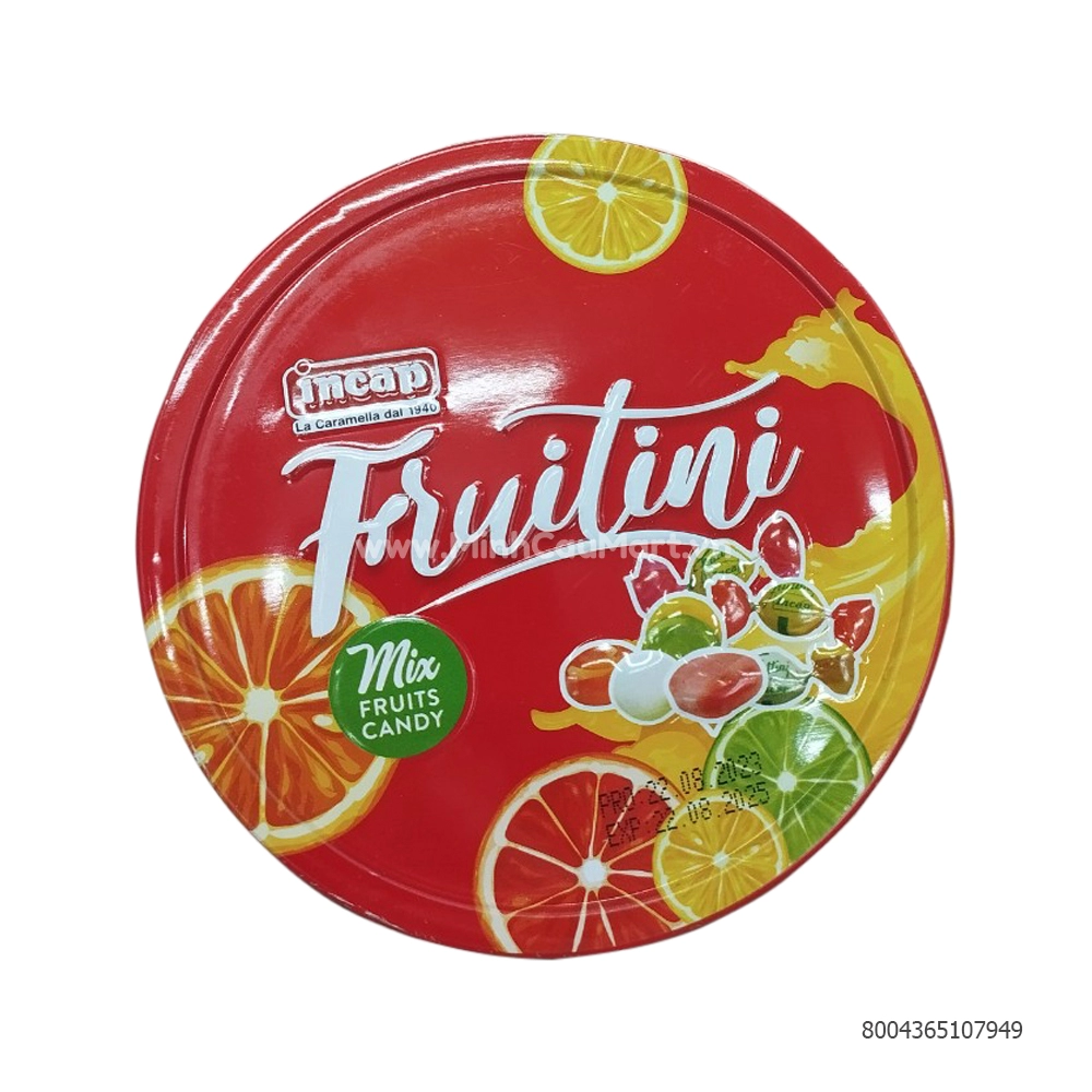 Kẹo trái cây mềm Incap Mix Fruitys Candy - hộp tròn đỏ 100g - Minh Cầu ...