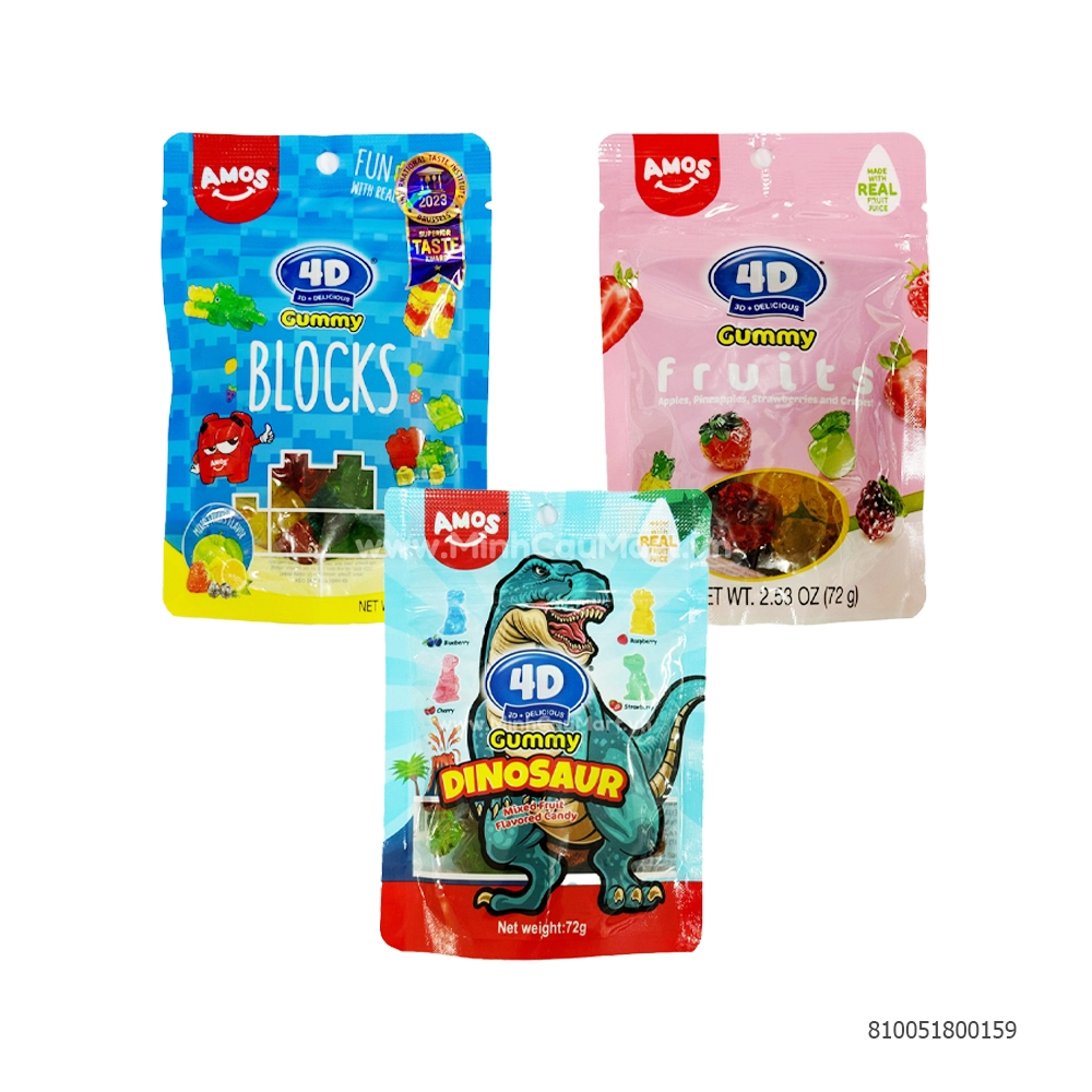 Kẹo Dẻo Amos 4D 72G - Minh Cầu Mart - Siêu thị trong tầm tay