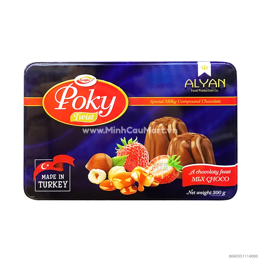 Kẹo Socola Poky A Chocolaty Feast Hộp Thiếc 300g - Minh Cầu Mart - Siêu ...