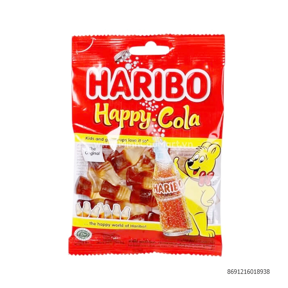 Kẹo Dẻo Haribo Happy - Cola 20G - Minh Cầu Mart - Siêu thị trong tầm tay
