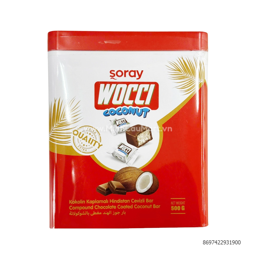Kẹo Soray Wocci coconut HT 500g - Minh Cầu Mart - Siêu thị trong tầm tay