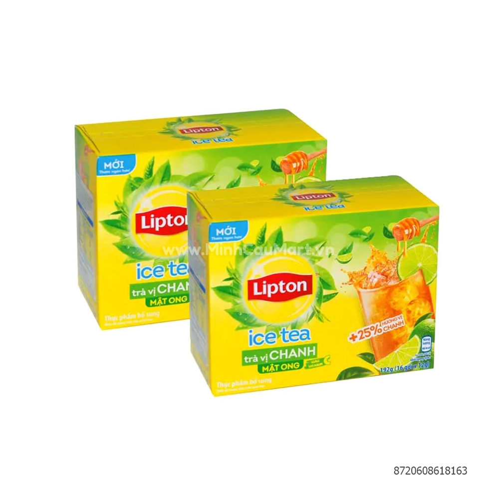 Trà Lipton Hoà Tan Chanh Hộp 192g - Minh Cầu Mart - Siêu thị trong tầm tay