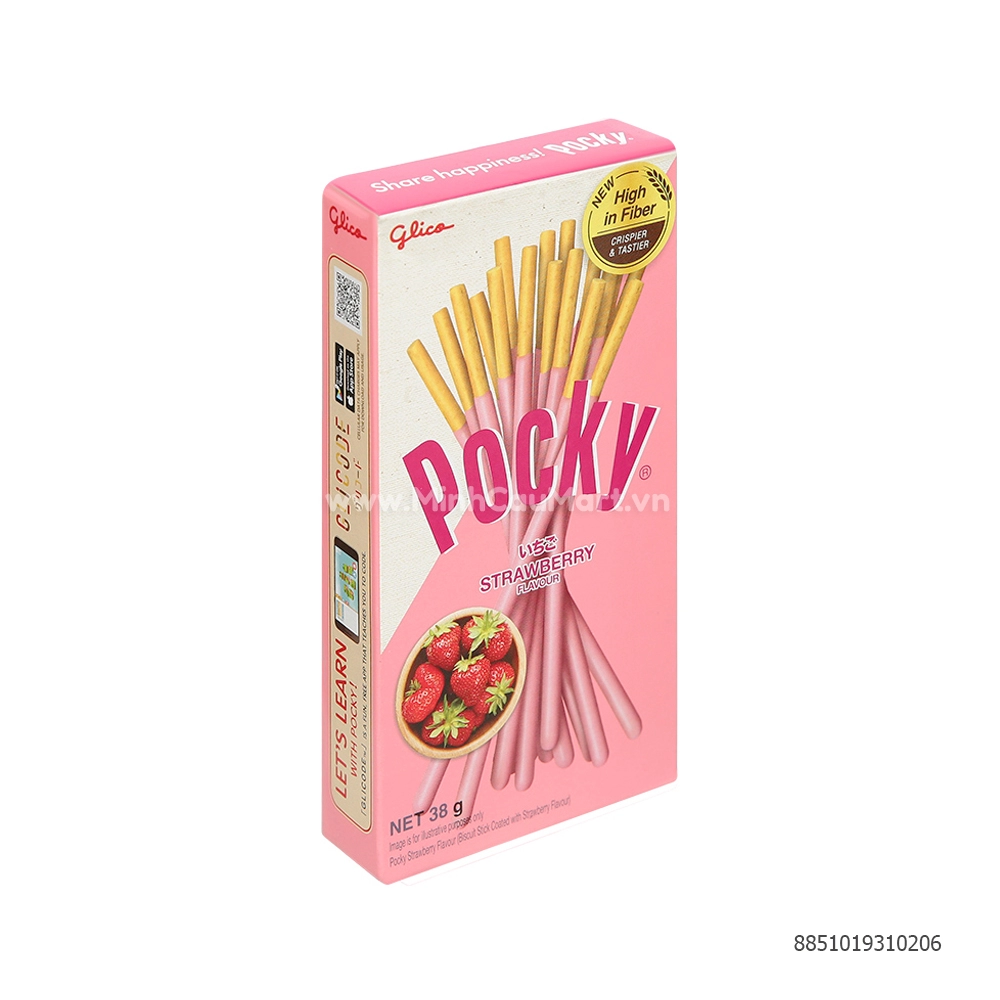 Bánh Que Pocky Vị Dâu 38G - Minh Cầu Mart - Siêu thị trong tầm tay