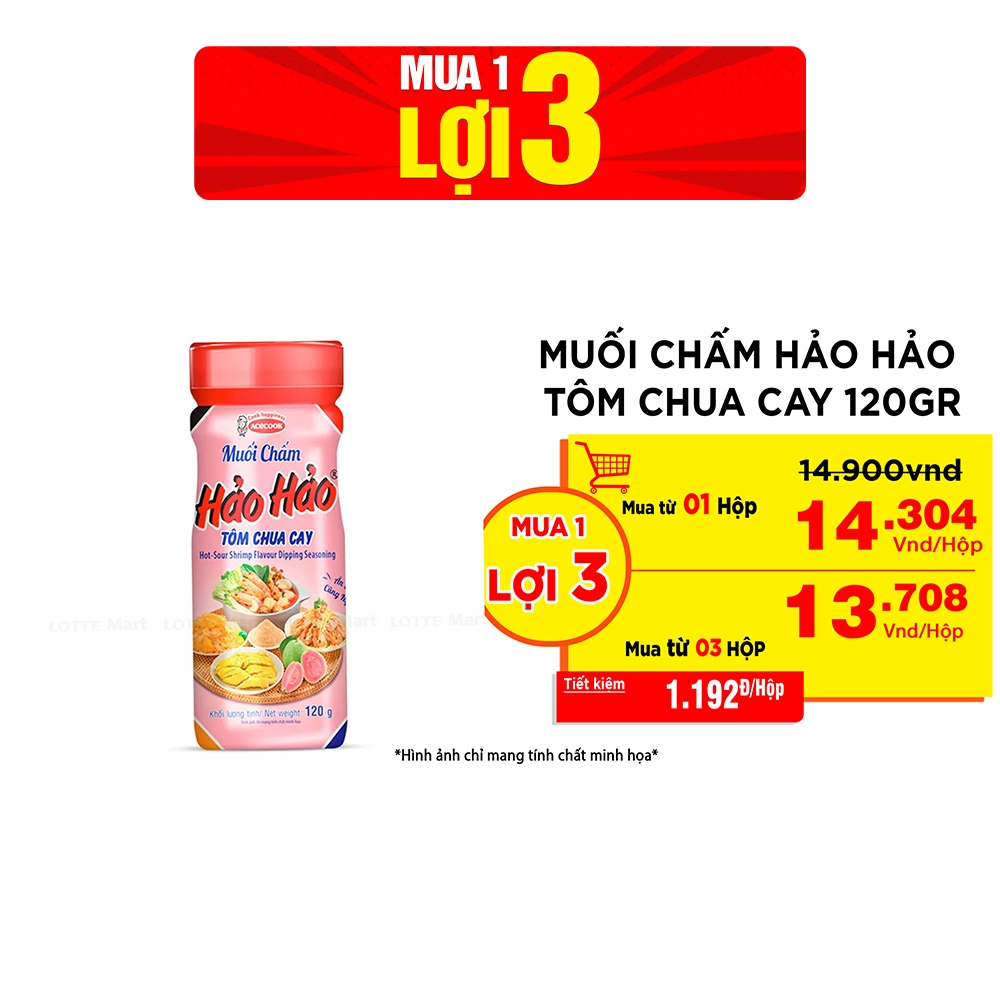 Muối chấm Hảo Hảo tôm chua cay 120Gr - Minh Cầu Mart - Siêu thị trong ...