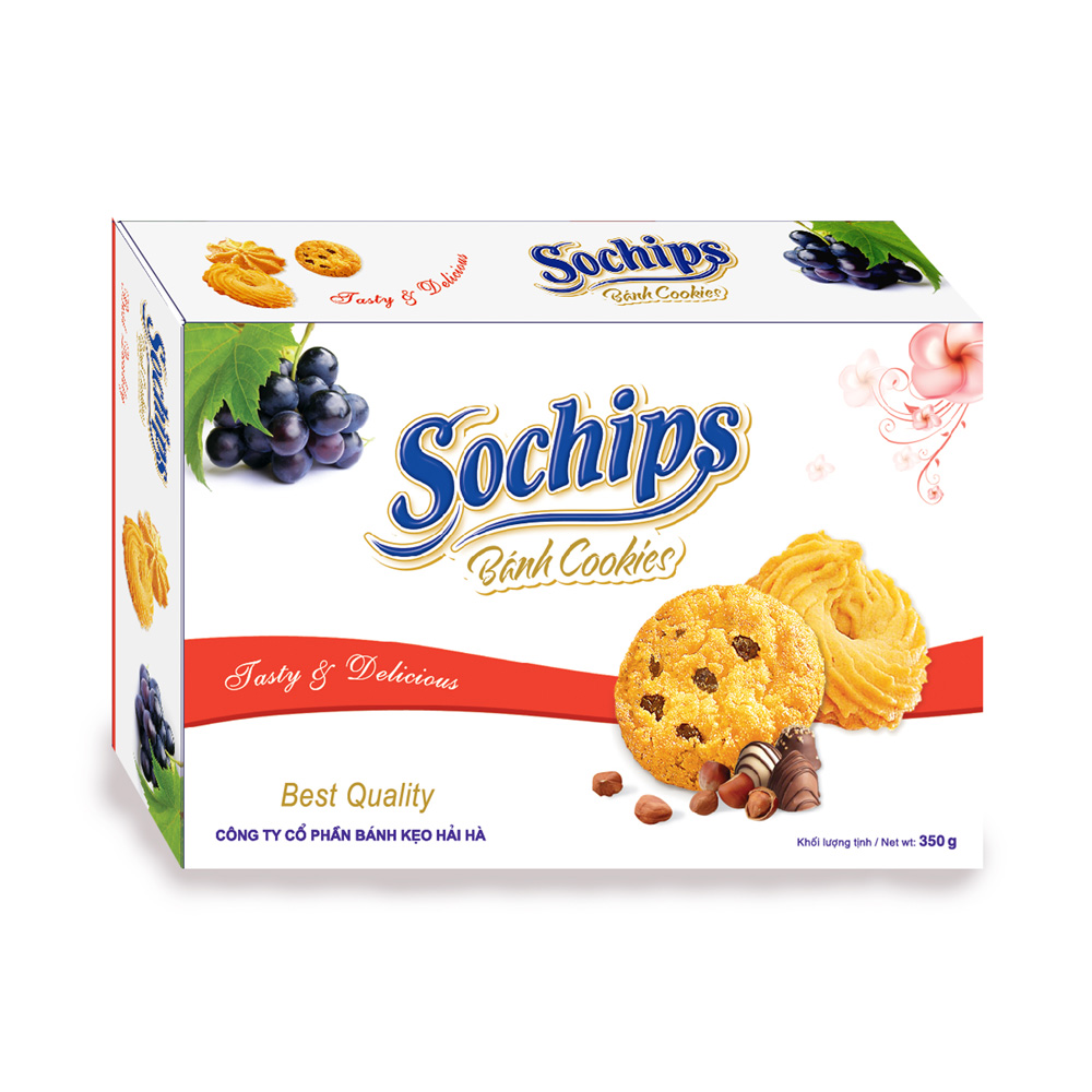 Bánh Cookies Sochips 350g Hộp Trắng - Minh Cầu Mart - Siêu thị trong ...