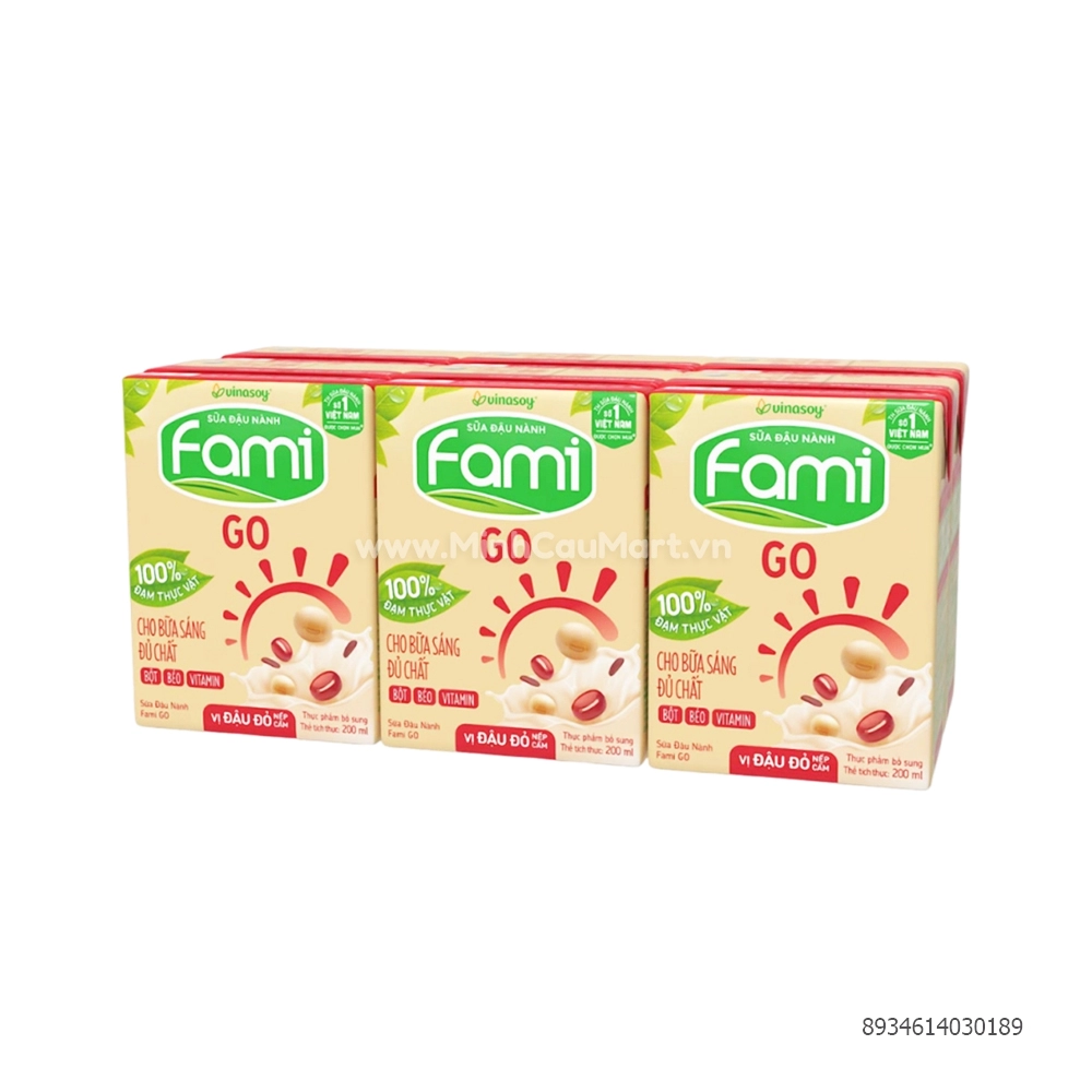 Sữa Đậu Nành Fami Vị Đậu Đỏ Nếp Cẩm 200Ml - Minh Cầu Mart - Siêu thị ...