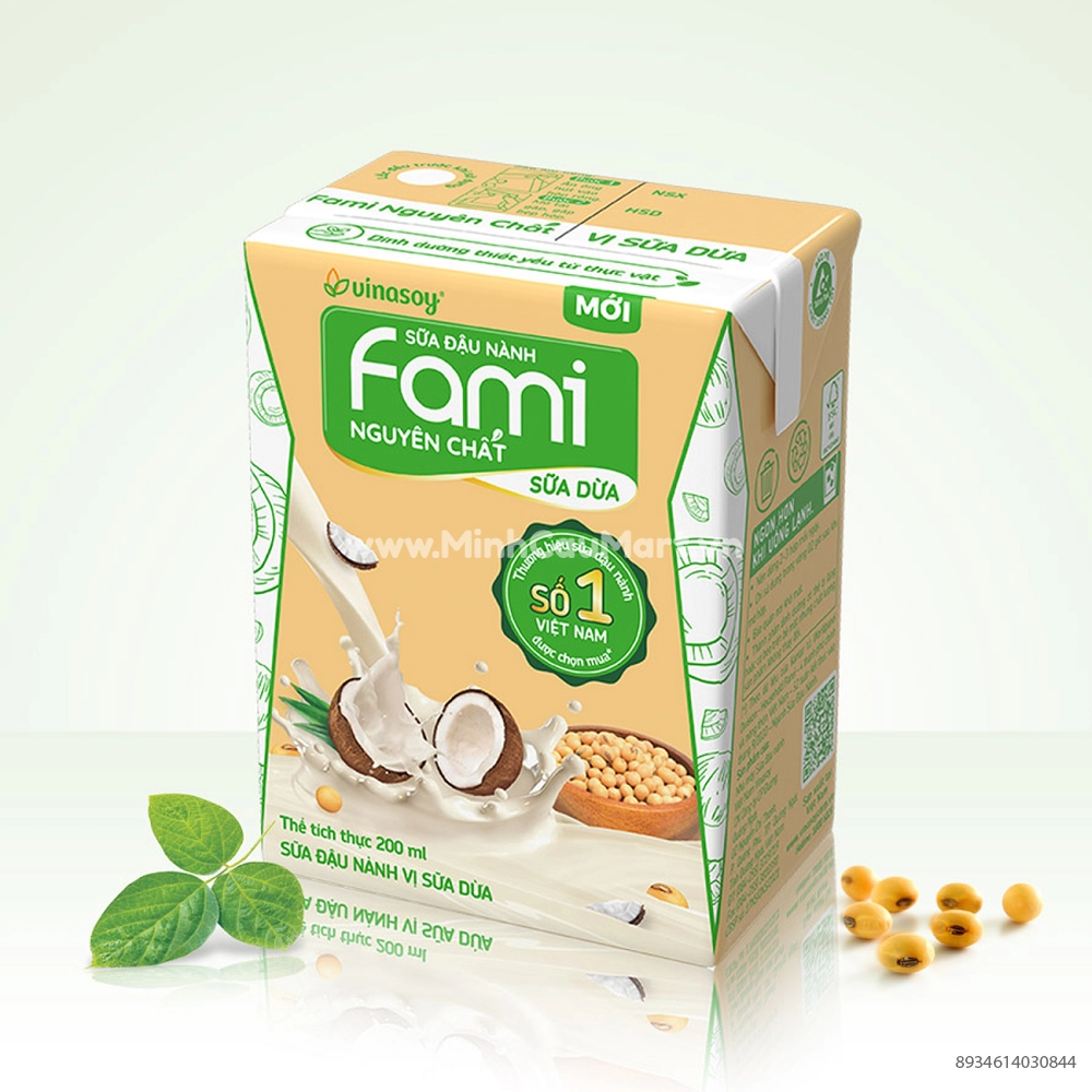 Sữa Đậu Nành Fami Vị Sữa Dừa 200ml - Minh Cầu Mart - Siêu thị trong tầm tay