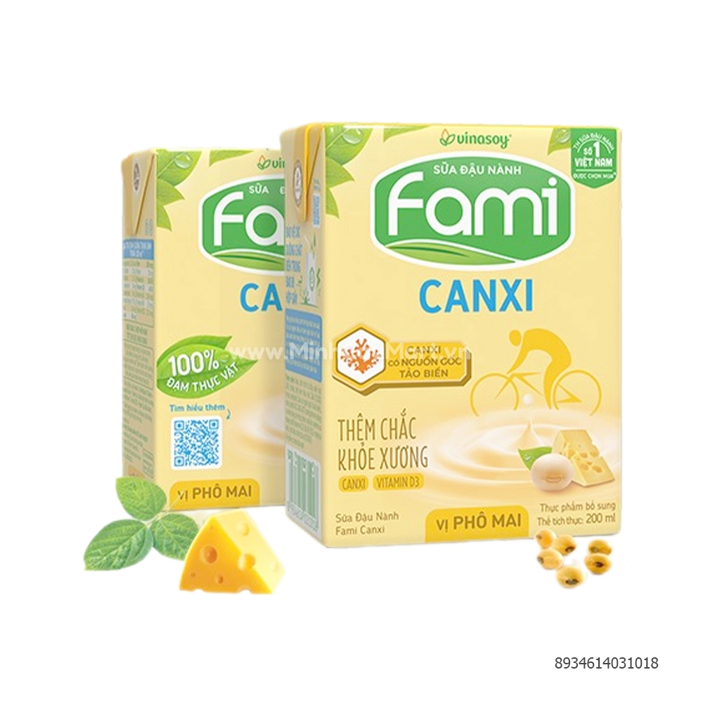 Sữa Đậu Nành Fami Canxi Vị Phô Mai 200ML - Minh Cầu Mart - Siêu thị trong tầm tay