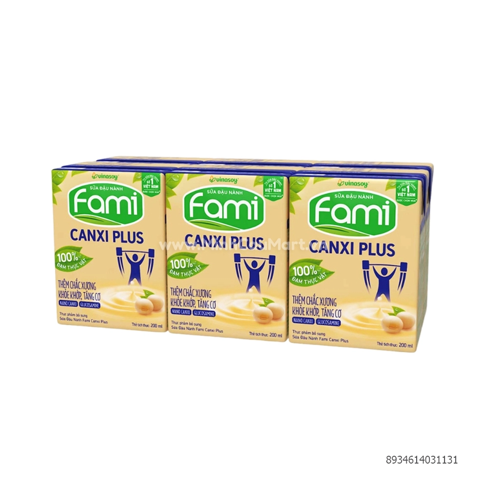 Sữa đậu nành Fami Canxi Plus 200ml - Minh Cầu Mart - Siêu thị trong tầm tay