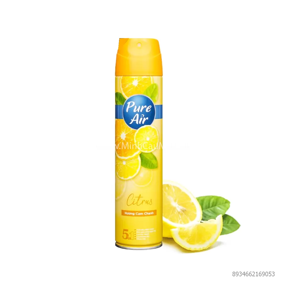 Nước Hoa Xịt Phòng Pure Air 280ml Hương Chanh - Minh Cầu Mart - Siêu thị trong tầm tay