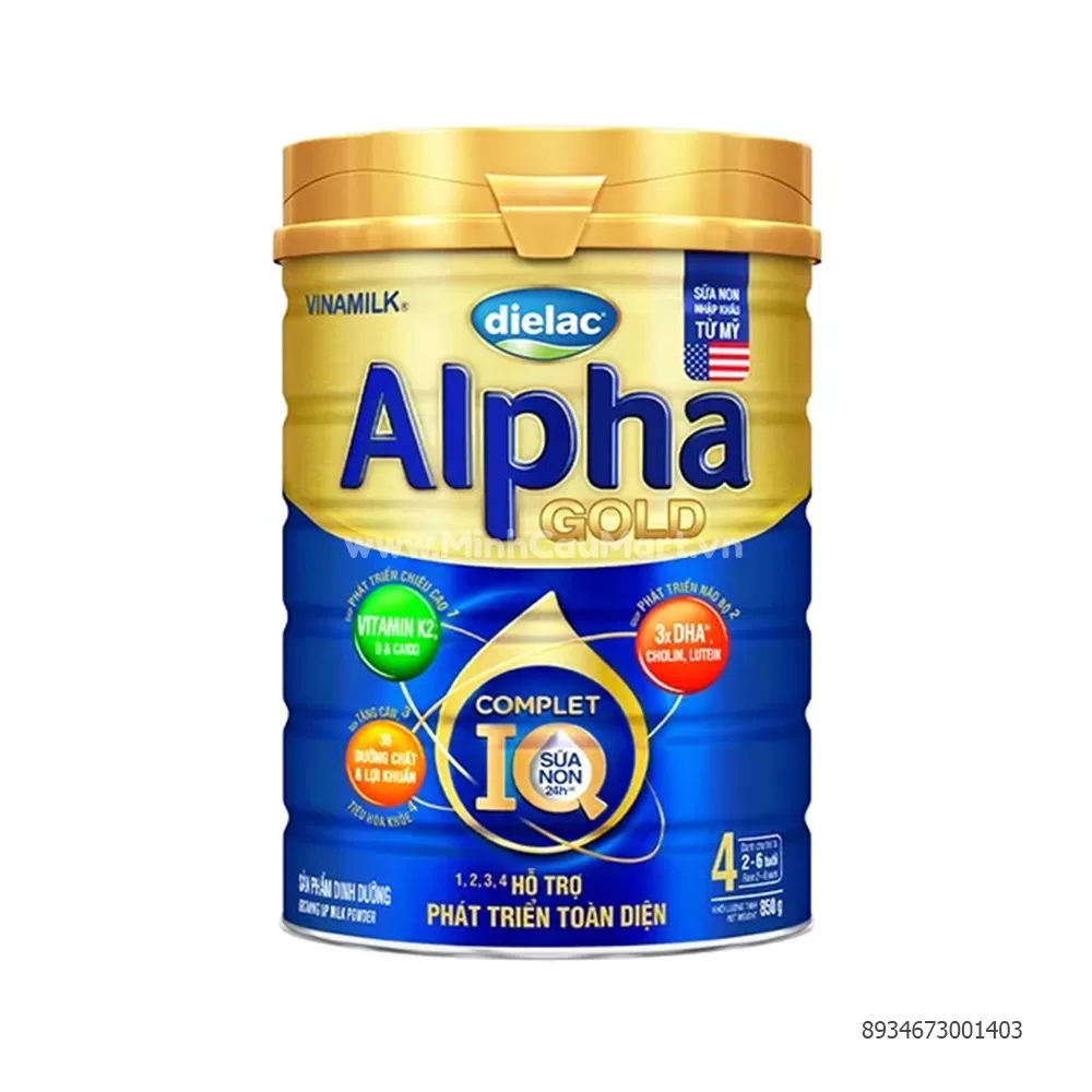 Sữa bột Dielac Alpha Gold số 4 cho bé từ 2-6 tuổi 850gr - Minh Cầu Mart ...
