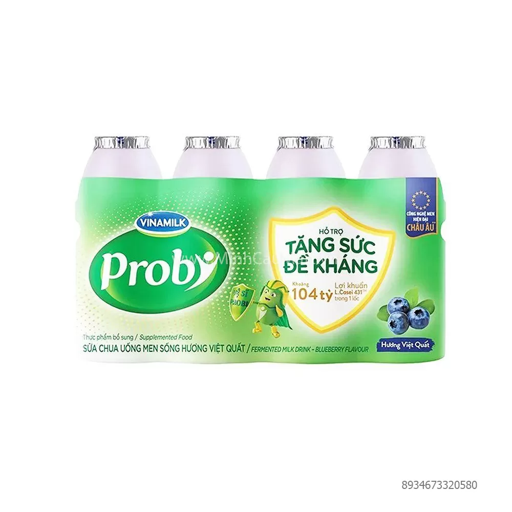 Sữa Chua Uống Probi Vinamilk 130ml*4hộp/vỉ Việt Quất - Minh Cầu Mart ...