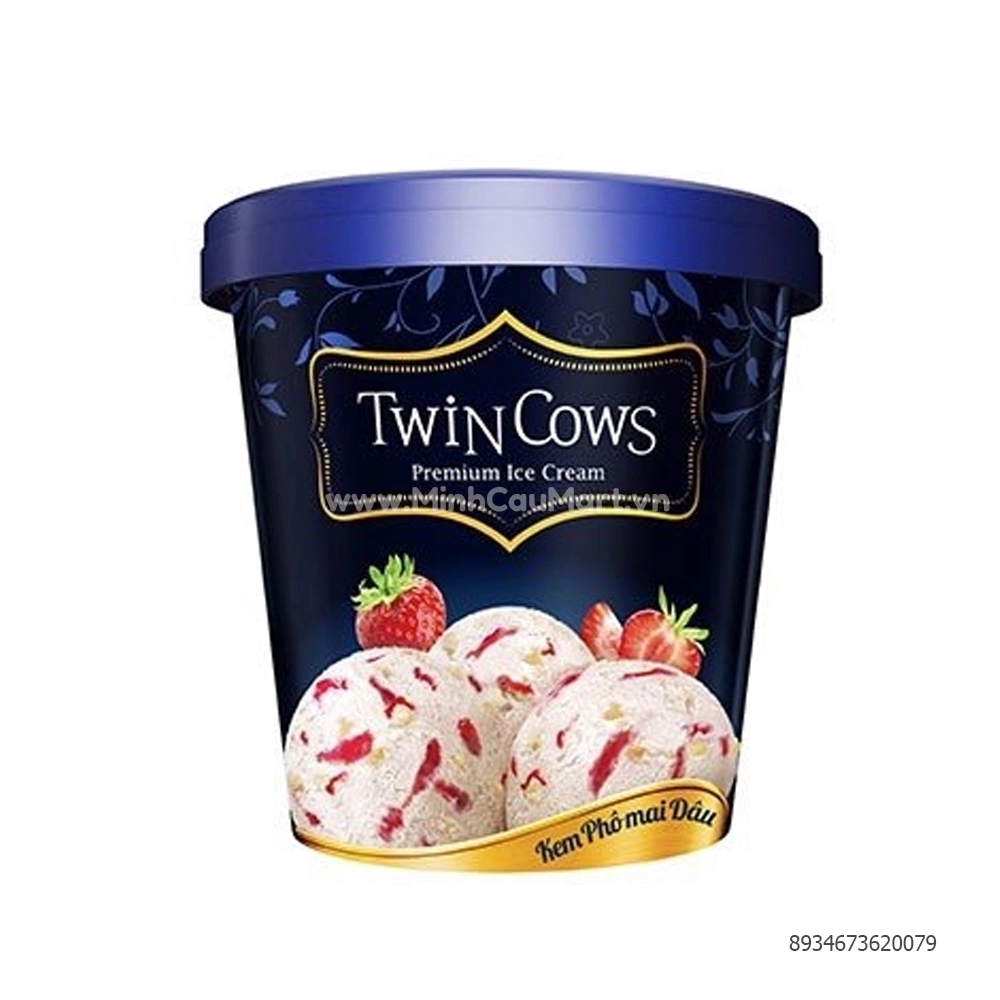 Kem VINAMILK TWIN COWS Phô Mai Dâu 450ml - Minh Cầu Mart - Siêu thị ...