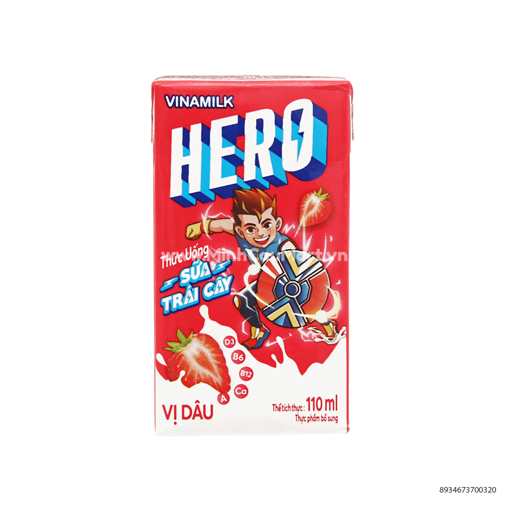 Thức Uống Sữa Trái Cây Hero Vinamilk 110ml Hương Dâu - Minh Cầu Mart ...