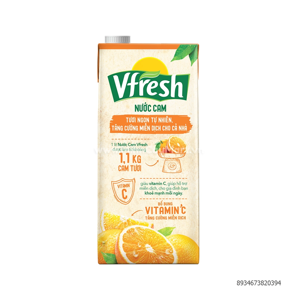 Nước Cam Ép Vfresh 1L - Minh Cầu Mart - Siêu thị trong tầm tay