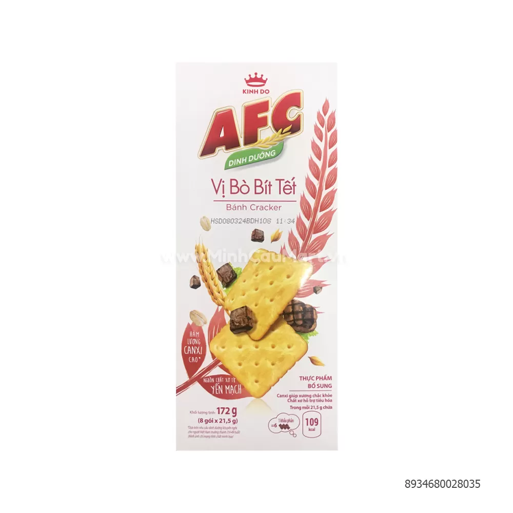 Bánh AFC vị bò bít tết 172gr - Minh Cầu Mart - Siêu thị trong tầm tay