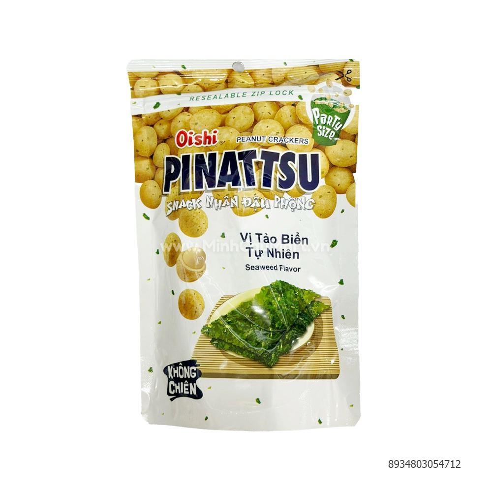 Snack Pinattsu Nhân Đậu Phộng Vị Tảo Biển Tự Nhiên Oishi 85G - Minh Cầu ...