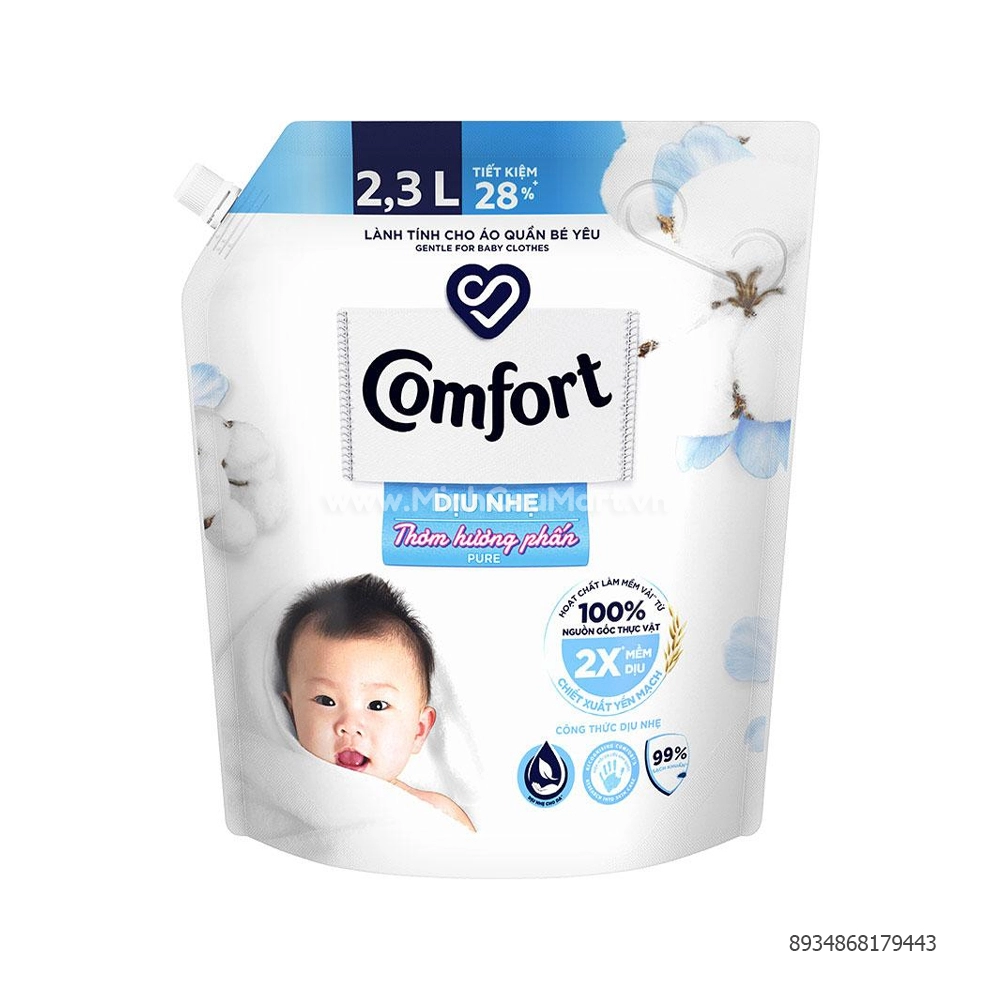 Nước Xả Comfort Dịu Nhẹ Hương Phấn 2,3L - Minh Cầu Mart - Siêu thị trong tầm tay