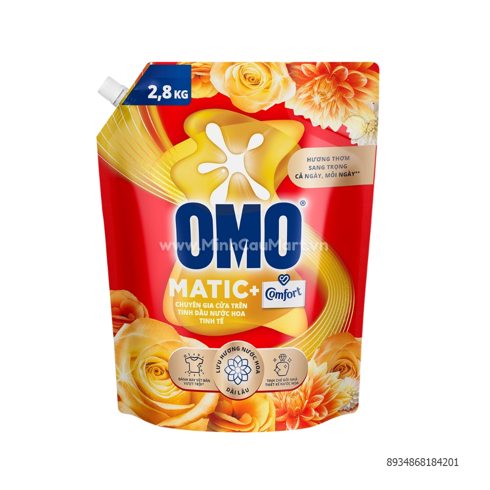 Nước Giặt OMO Matic Comfort Chuyên Gia Cửa Trên Tinh Dầu Nước Hoa Tinh ...