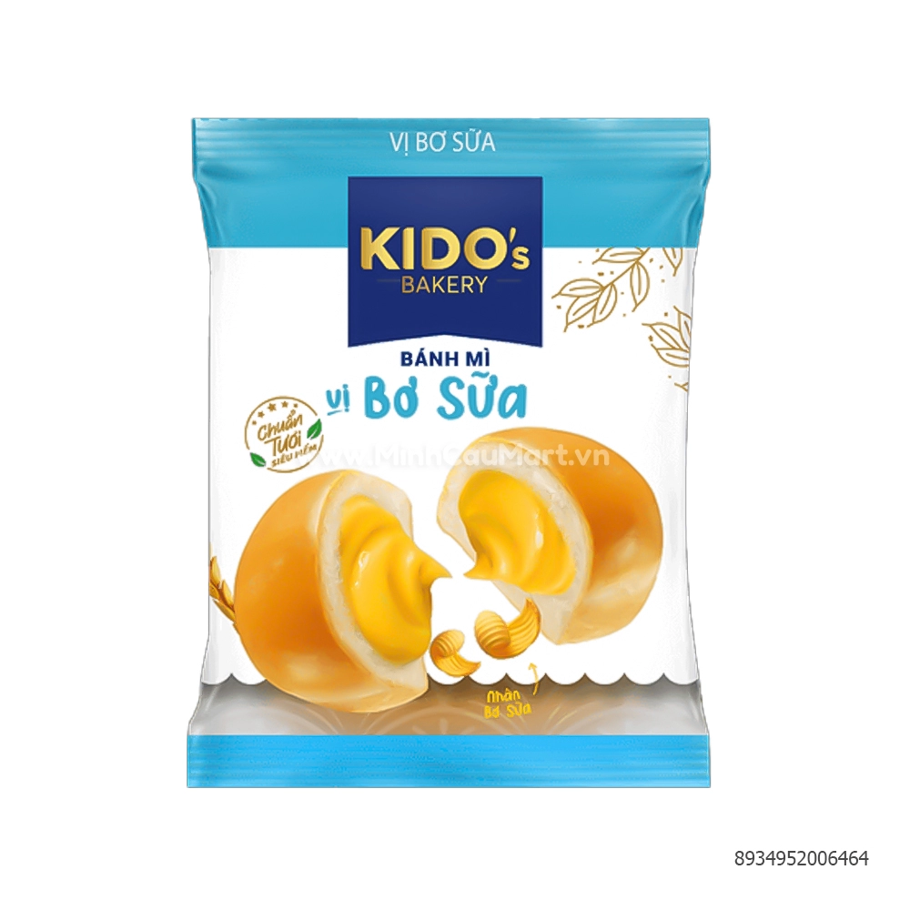 Bánh mì tròn bơ sữa 55g KIDO - Minh Cầu Mart - Siêu thị trong tầm tay