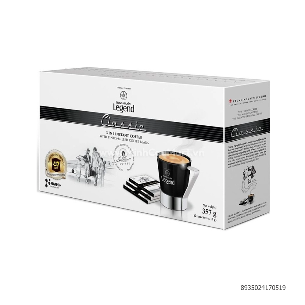 Trung Nguyen Legend Classic Coffee 17g x 21 packs - Minh Cầu Mart ...
