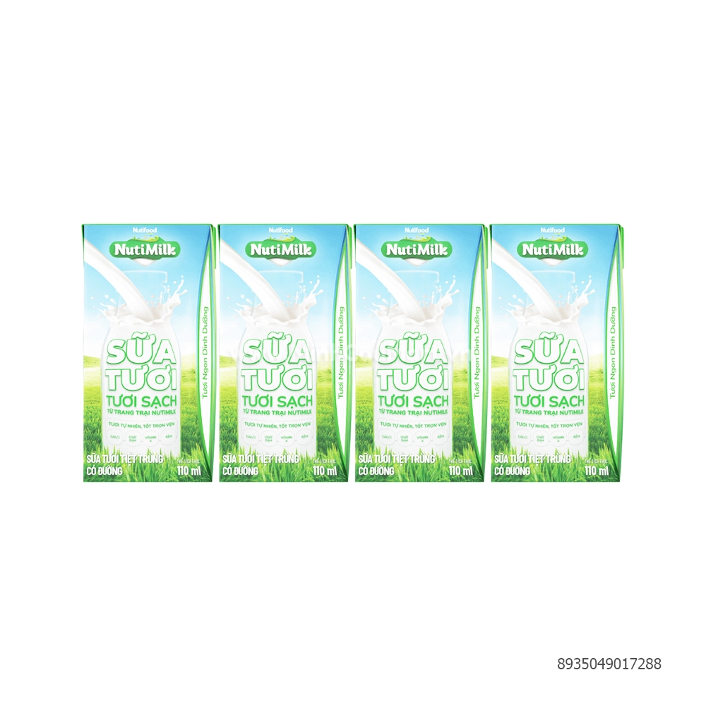 Sữa tươi Nutimilk 100 đểm 110ml - Minh Cầu Mart - Siêu thị trong tầm tay