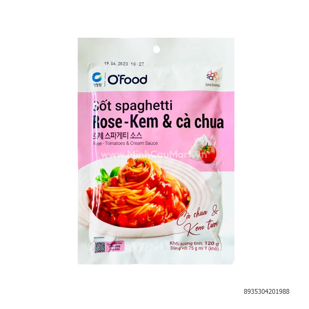 Sốt spaghetti kem rosé cà chua O'Food 120g - Minh Cầu Mart - Siêu thị trong tầm tay