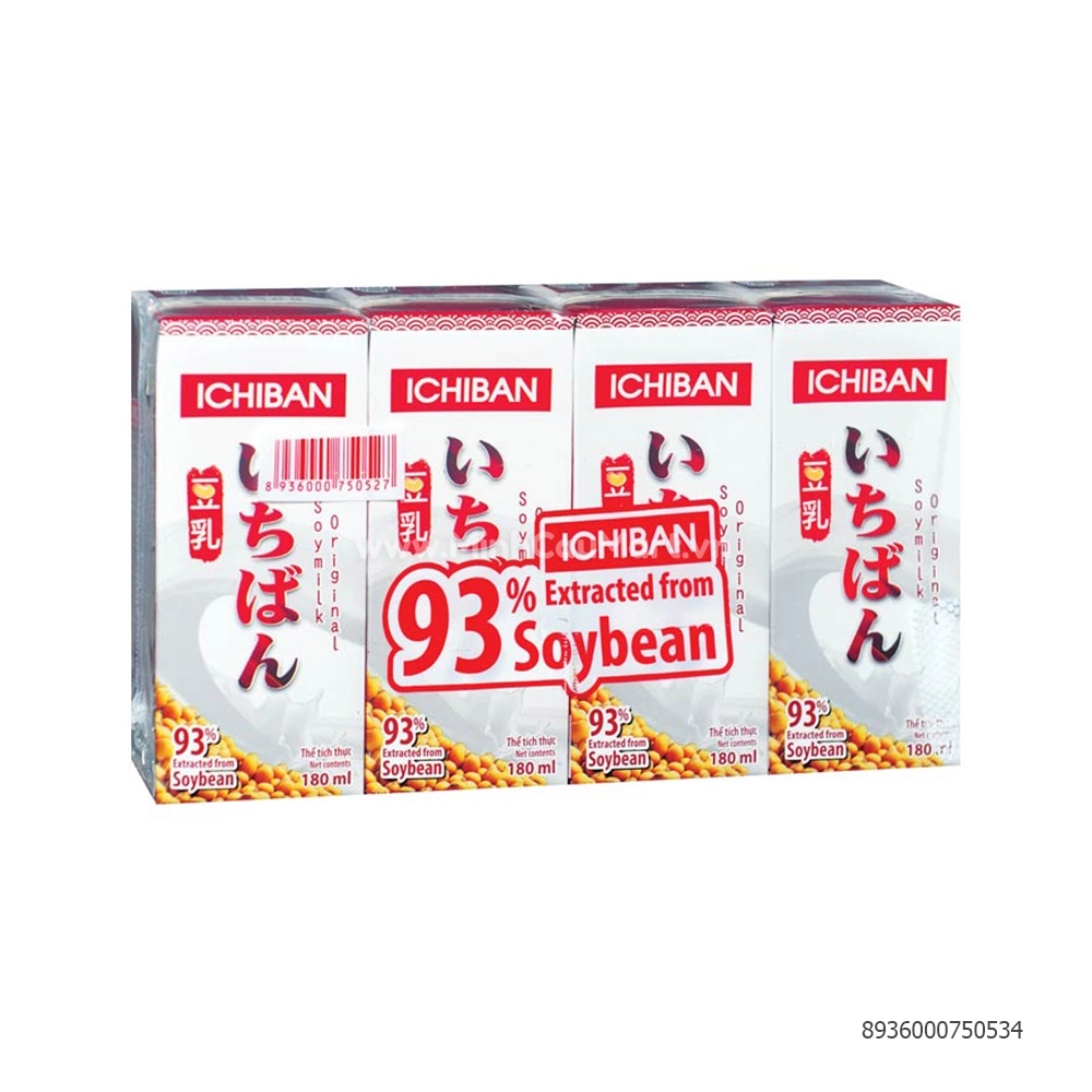 Sữa đậu nành Ichiban nguyên chất 180ml - Minh Cầu Mart - Siêu thị trong ...