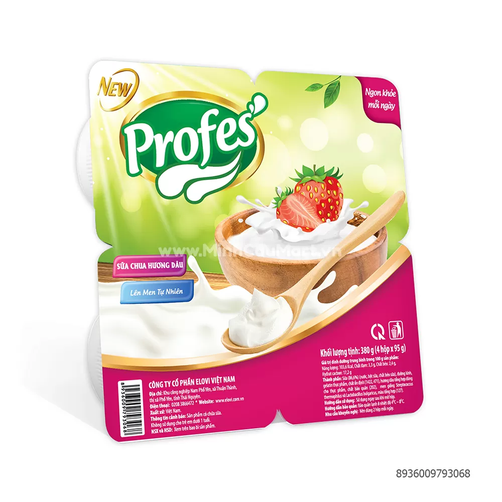 Sữa Chua Profes Vị Dâu 95G - Minh Cầu Mart - Siêu thị trong tầm tay