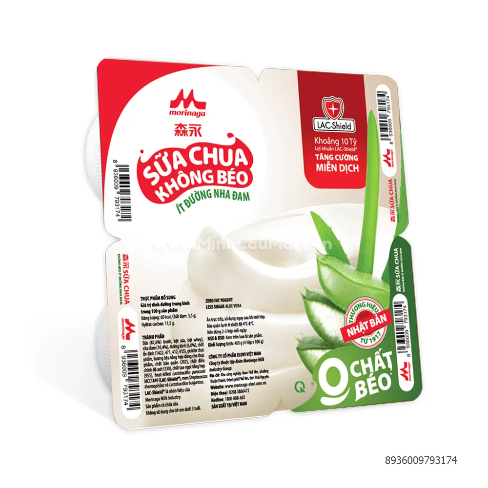 Sữa chua Elovi Morinaga không béo 100 ít đường nha đam - Minh Cầu Mart ...