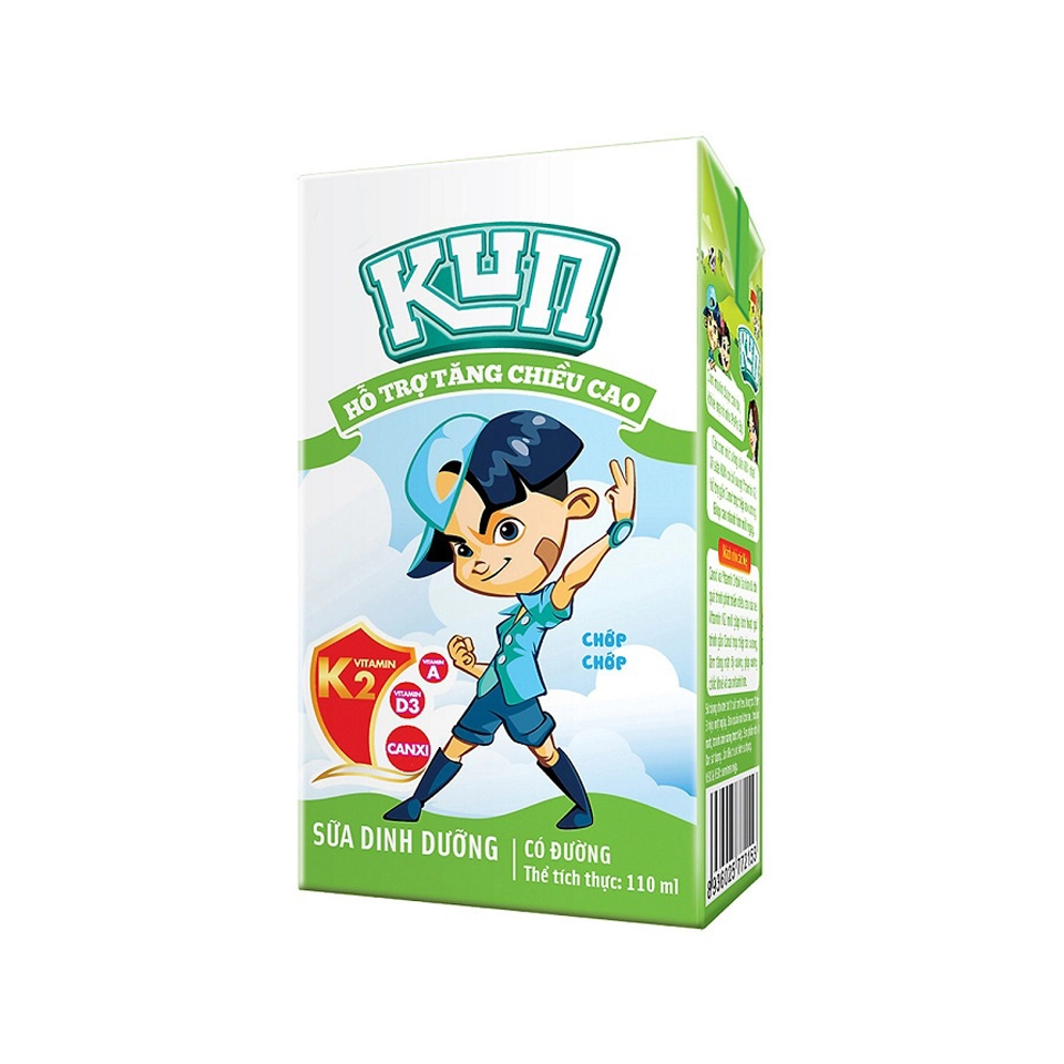 Sữa tươi KUN 110ml Hộp Xanh Có Đường - Minh Cầu Mart - Siêu thị trong ...
