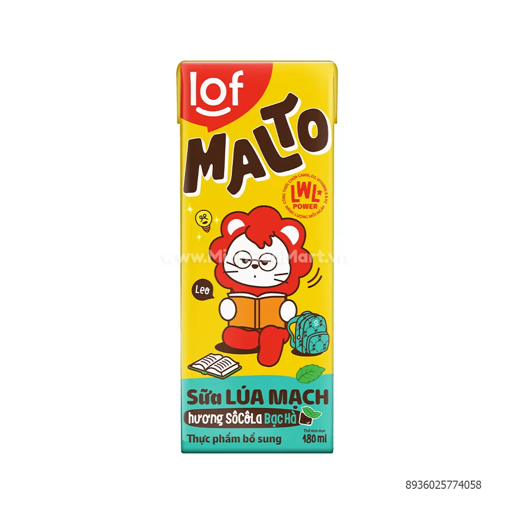 Sữa Lof Malto bạc hà 180ml - Minh Cầu Mart - Siêu thị trong tầm tay