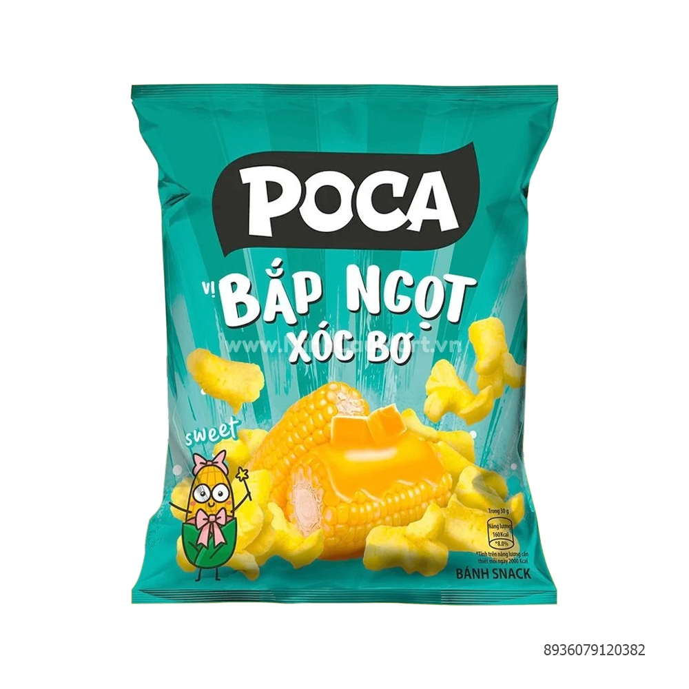 Snack Bắp Ngọt Xóc Bơ Poca 32G - Minh Cầu Mart - Siêu thị trong tầm tay