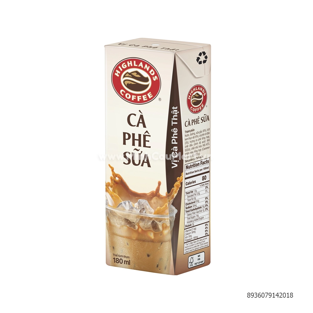 Cafe Sữa Highlands Coffee Hộp Giấy 180ml - Minh Cầu Mart - Siêu thị ...