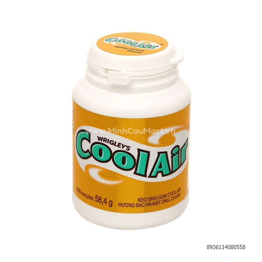 Kẹo sing-gum CoolAir hương bạc hà, mật ong, chanh, lọ 58,4g - Minh Cầu ...