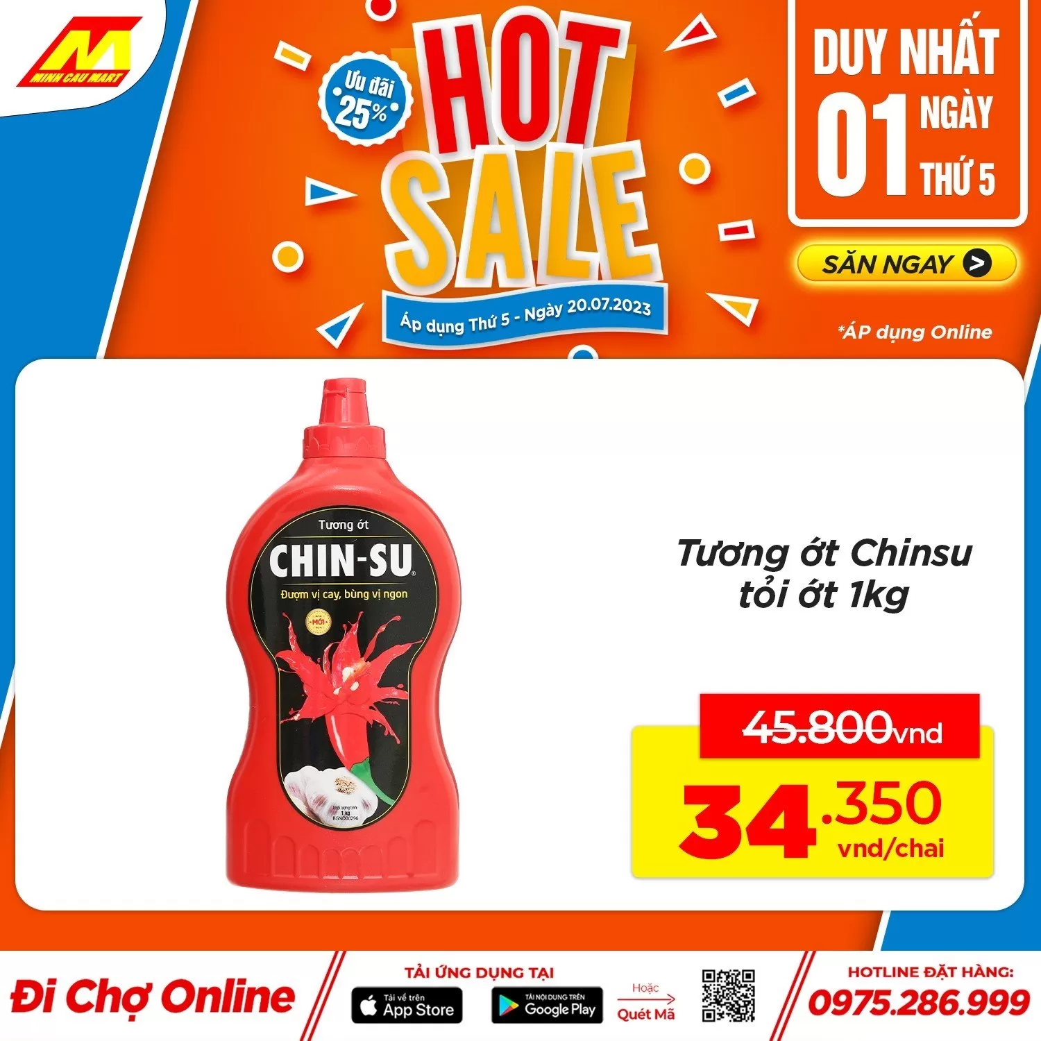 [Flash Sale Thứ 5] TƯƠNG ỚT CHINSU CHAI 1KG - Minh Cầu Mart - Siêu thị ...