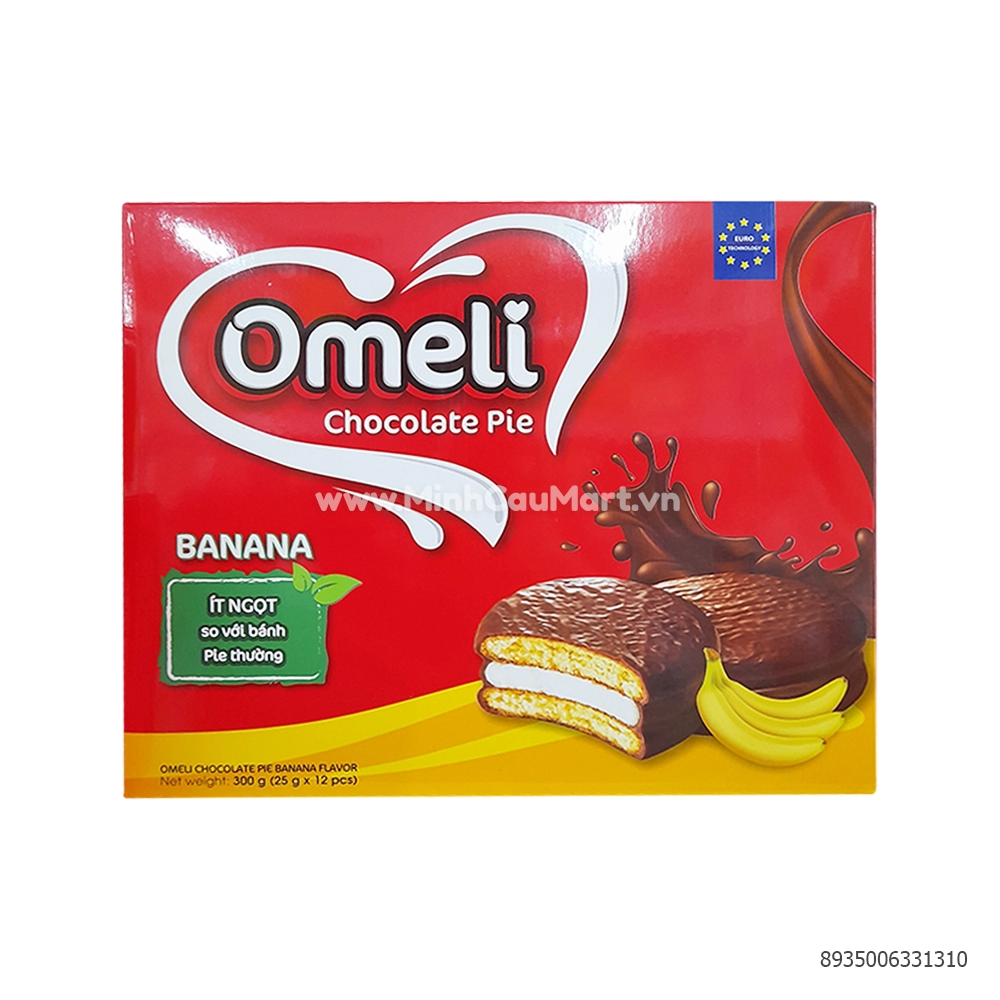 Bánh Omeli Chocolate Vị Chuối Ít Ngọt 300g - Minh Cầu Mart - Siêu thị ...