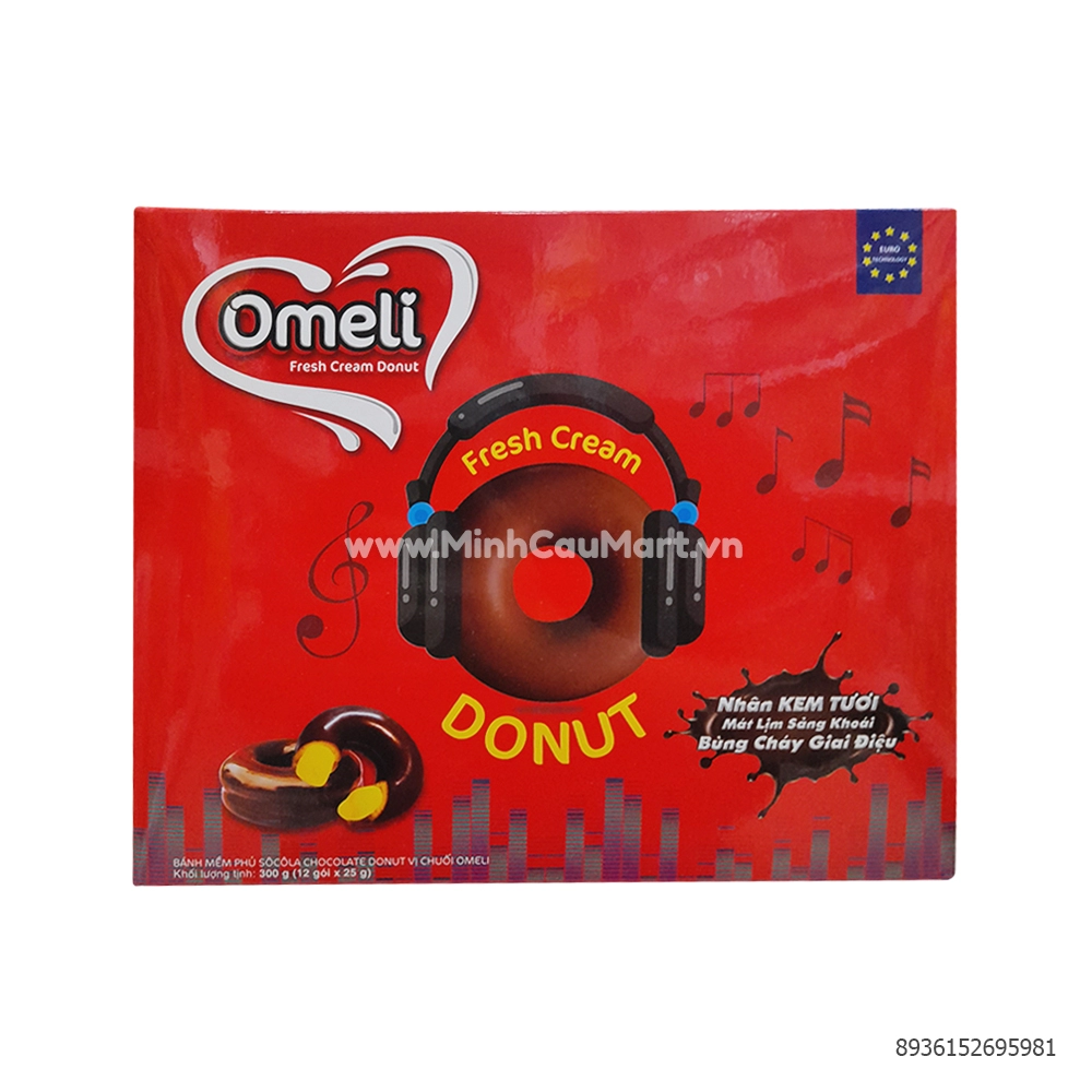 Bánh Mềm Omeli Chocolate Pie Donut Vị Chuối 300g - Minh Cầu Mart - Siêu ...