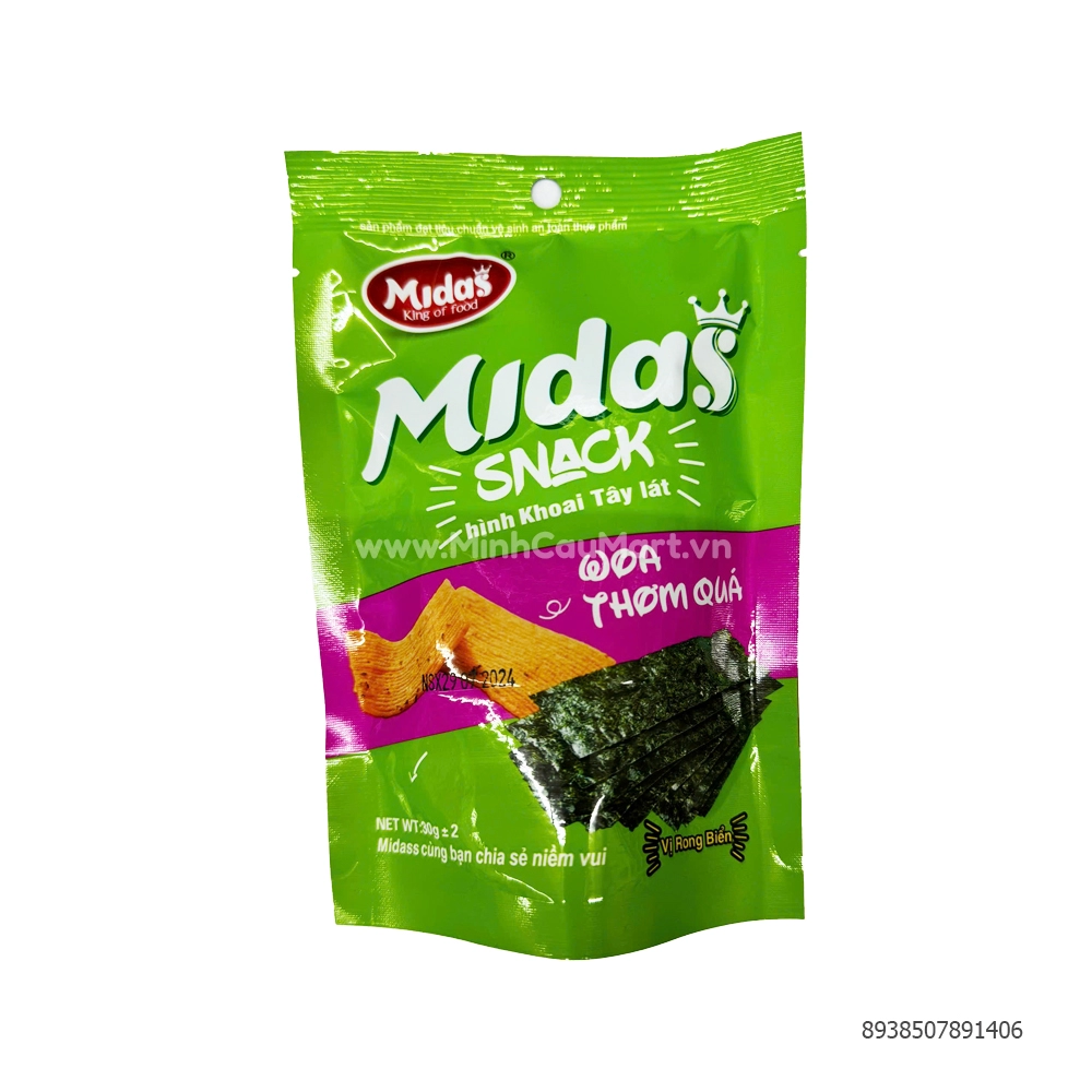 Snack Midas 30g Rong biển - Minh Cầu Mart - Siêu thị trong tầm tay