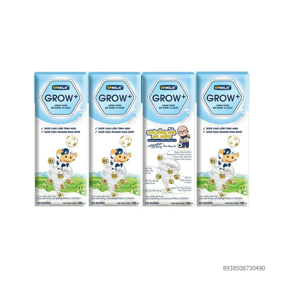 Sữa Tươi VPmilk Grow+ 180ml Có Đường - Minh Cầu Mart - Siêu thị trong ...