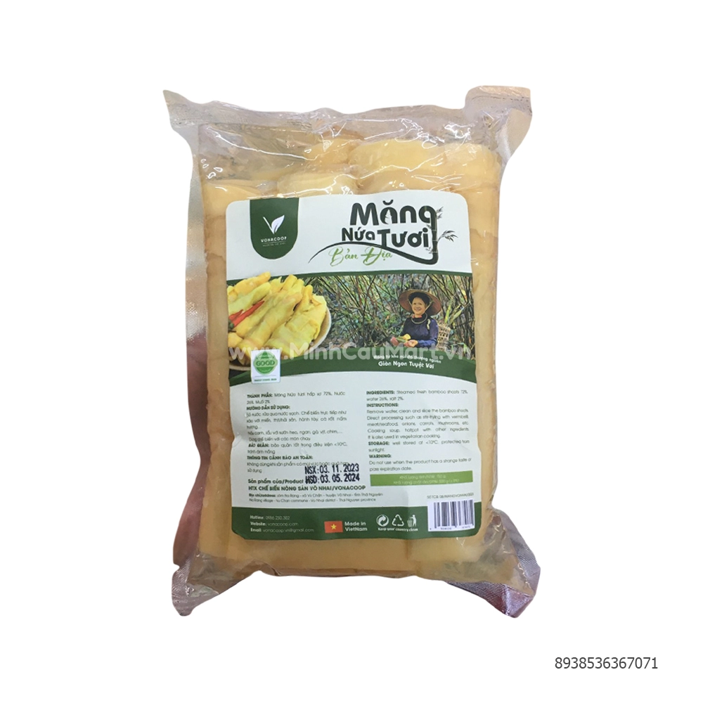 Măng Nứa Tươi Nguyên Cái 500g - Minh Cầu Mart - Siêu thị trong tầm tay