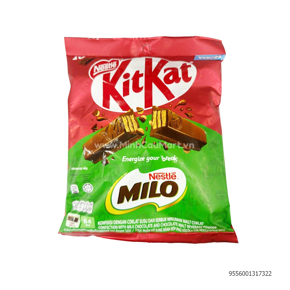 Kitkat Packed With Milo Chocolate Block 10 Packs x 16G - Minh Cầu Mart ...