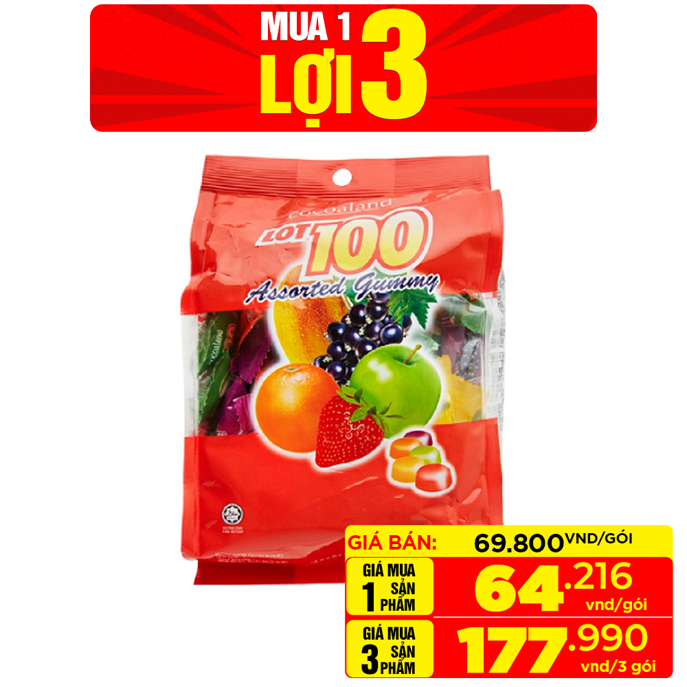 Kẹo Lot100 Malaysia 320Gr Tổng Hợp